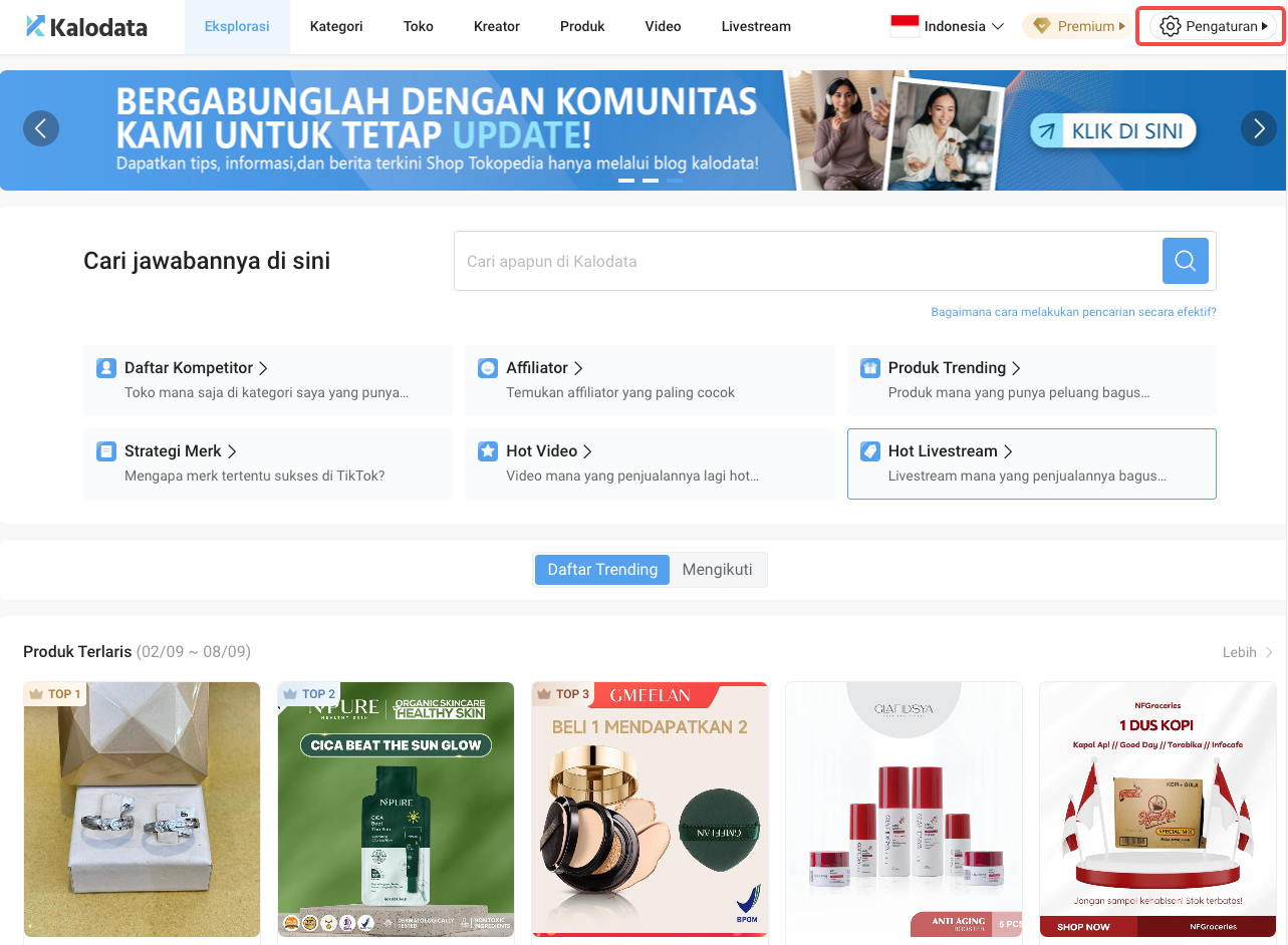 Kalodata Knowledge Base